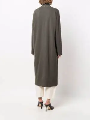 Lorena Antoniazzi Ribbed-sleeve Cashmere Cardigan-coat - Green