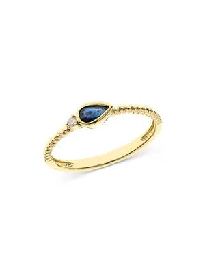 Bloomingdale'S 14k Yellow Gold, Sapphire And Diamond Ring - Blue/gold