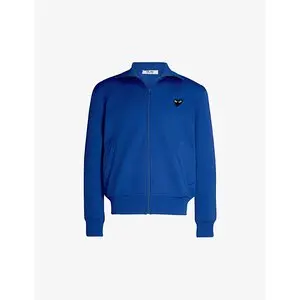 Play Comme Des Garcon Heart-appliqué Jersey Jacket - Navy