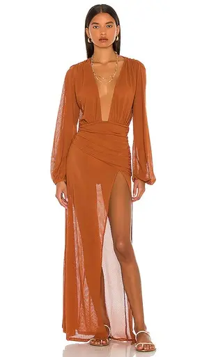 CAMILA COELHO Kimber Maxi Dress - Hazel Brown