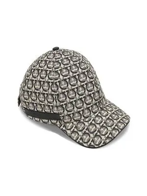 FERRAGAMO Salvatore Ferragamo Gancini Baseball Cap - Beige Nero