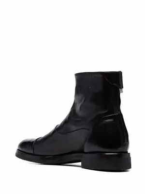 ALBERTO FASCIANI Camil Leather Ankle Boots - Black