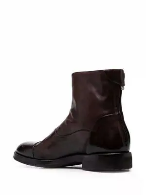 ALBERTO FASCIANI Camil Leather Boots - Brown