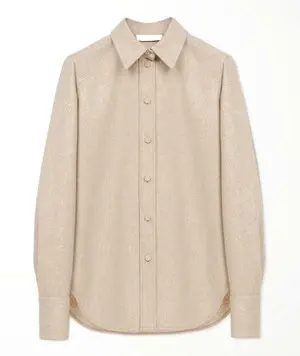 Chloé Net Sustain Wool And Cashmere-blend Shirt