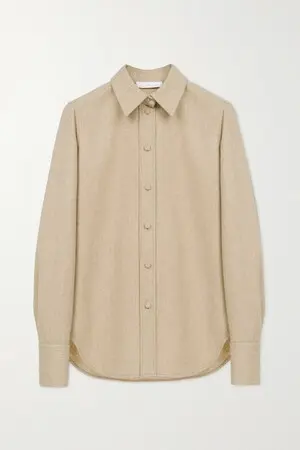 Chloé Net Sustain Wool And Cashmere-blend Shirt