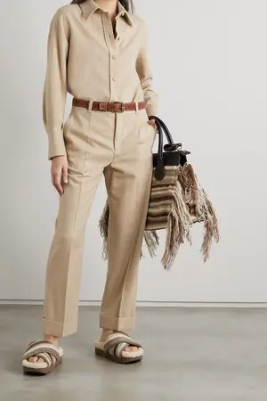 Chloé Net Sustain Wool And Cashmere-blend Shirt