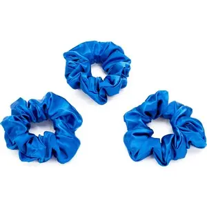BLISSY BLISSY 3-Pack Silk Scrunchies Azure