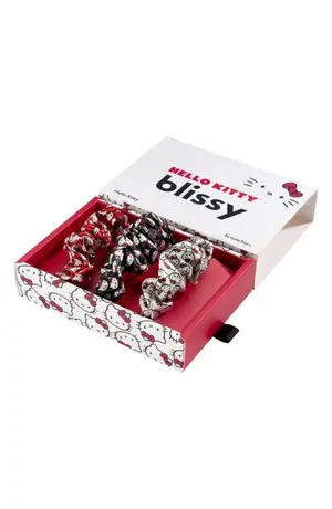 BLISSY 3-pack Silk Scrunchies - Hello Kitty