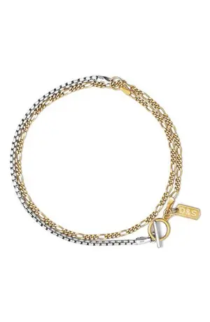 DEGS & SAL Layered Chain Bracelet - Silver/gold