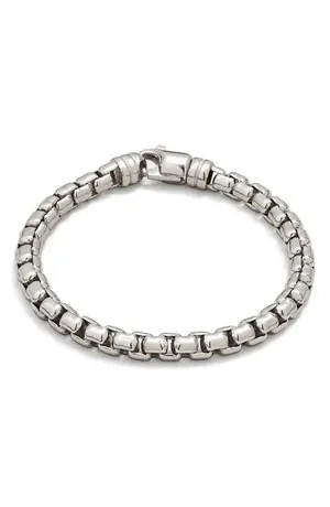 DEGS & SAL Round Box Chain Bracelet - Silver