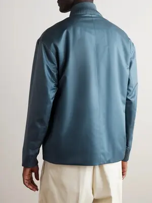 Loro Piana Padded Silk-twill Bomber Jacket
