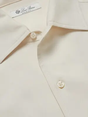 Loro Piana André Garment-dyed Silk Shirt - Neutrals