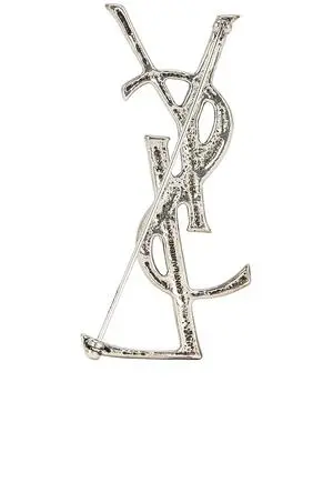 Saint Laurent Opyum Brooch - Argent Oxyde