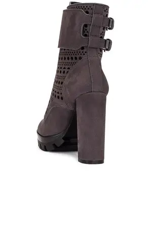 Alaïa Perforated Military Boots - Cendre