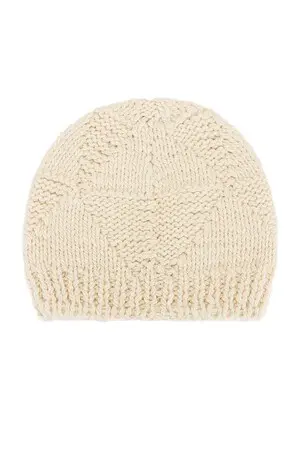 Bottega Veneta Wool Beanie - Chalk