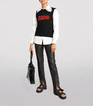 GANNI Knitted Logo Vest