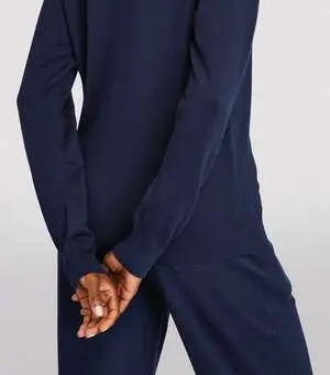 Olivia Von Halle Carmel Silk-cashmere Tracksuit - Navy