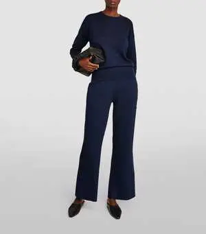 Olivia Von Halle Carmel Silk-cashmere Tracksuit - Navy