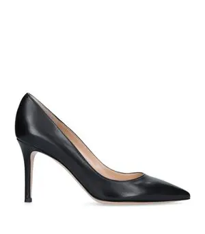 GIANVITO ROSSI 85 Leather Pumps - Black