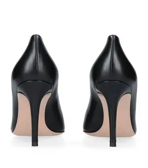 GIANVITO ROSSI 85 Leather Pumps - Black