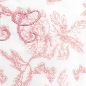 TARTINE ET CHOCOLAT Embroidered Toile De Jouy Bib