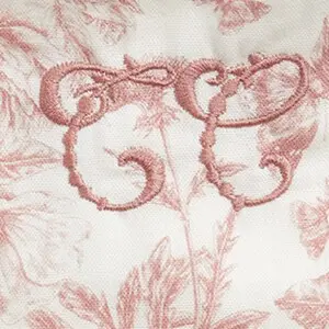 TARTINE ET CHOCOLAT Embroidered Toile De Jouy Bib