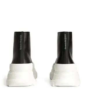 Alexander McQueen Leather Tread Slick Boots
