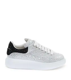 Alexander McQueen Leather Crystal-embellished Oversized Sneakers