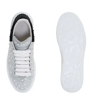 Alexander McQueen Leather Crystal-embellished Oversized Sneakers