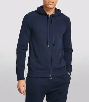 Derek Rose Cashmere Zip-up Hoodie