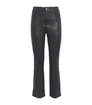 Women's High Rise Leather Pants