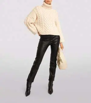 Paige Leather Cindy Trousers