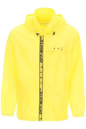 Off-White Rain Jacket With Logo Maize Black
