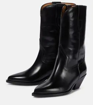 Isabel Marant Dahope Leather Western Boots