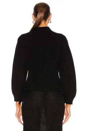Alaïa Fitted Sculpted Long Sleeve Sweater