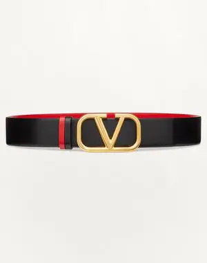 Valentino Garavani Valentino Garavani Reversible VLogo Signature Belt Black/pure Red