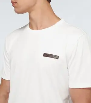 Berluti T-shirt With Leather Detail