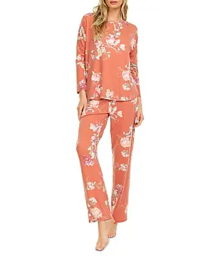 Flora Nikrooz Kathy Knit Pajama Set Pumpkin