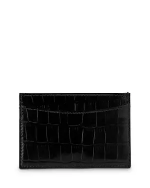 Whistles Croc Embossed Leather Card Holder