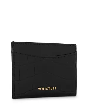 Whistles Croc Embossed Leather Card Holder