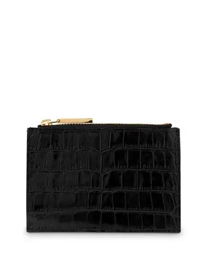 Whistles Croc Embossed Leather Coin Purse