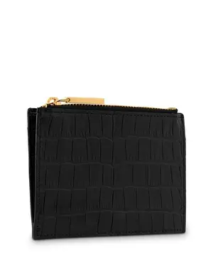 Whistles Croc Embossed Leather Coin Purse