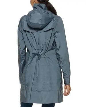 Cole Haan Travel Packable Raincoat - Gunmetal