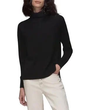 Whistles Cashmere Turtleneck Sweater - Black