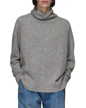 Drop Shoulder Turtleneck Sweaters
