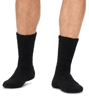 UGG Fincher Ultra Cozy Crew Socks - Black