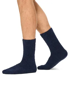 UGG Fincher Ultra Cozy Crew Socks Navy