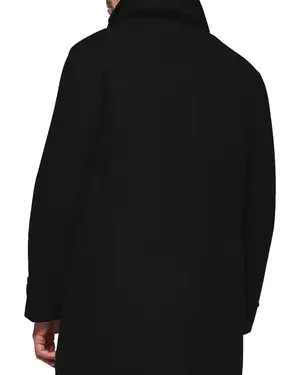 NORWEGIAN WOOL Down Filled Euro Coat - Black