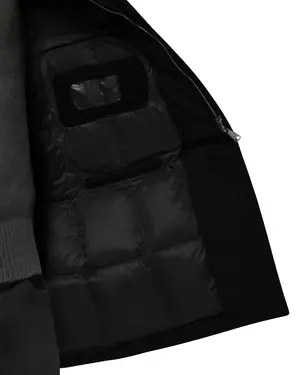 NORWEGIAN WOOL Down Filled Euro Coat - Black