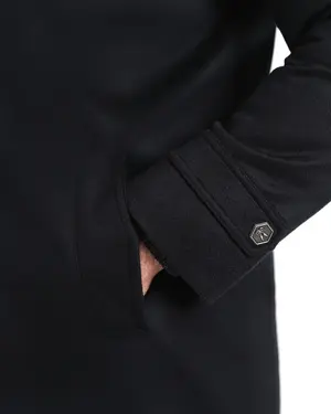 NORWEGIAN WOOL Down Filled Coat - Navy